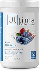 Ultima Replenisher Electrolyte Hydration Drink Mix, Blue Raspberry ...