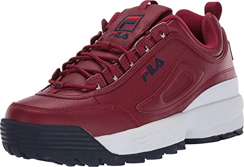 FILA Men's Disruptor II Premium Sneaker (10, Biking Red/Fila Navy/Fila ...