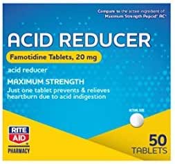 Amazon.com: Rite Aid Acid Reducer Tablets, Maximum Strength, Famotidine ...