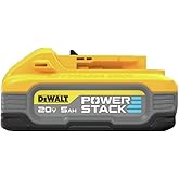 Amazon.com: DEWALT Powerstack 20V MAX Battery, Rechargeable, 5Ah, Lithium Ion, 2-Pack (DCBP520-2 ...