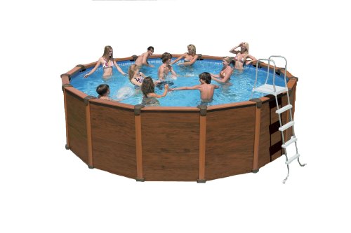 Intex Sequoia Spirit 16' Round x 49" Tall Wood-Grain Pool Set ...