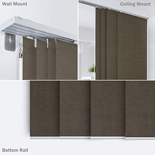 GoDear Design Deluxe Adjustable Sliding Panel Track Blind 45.8"- 86" W ...