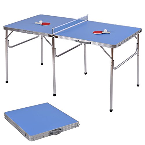 choice 60” Portable Table Tennis Ping Pong Folding Table w/Accessories ...