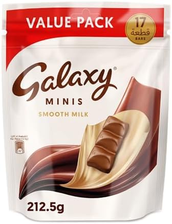 Galaxy Chocolate Minis Smooth Milk, Mini Chocolate Bars, 17 Bars x 212 ...