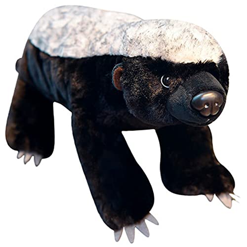 Simulation Honey Badger Plush Toy - Black 20'' Realistic Wild African ...