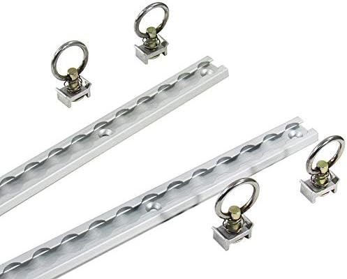 Pit Posse 4' Aluminum S Track Tie Down Rails Set of 2 Heavy Aircraft ...