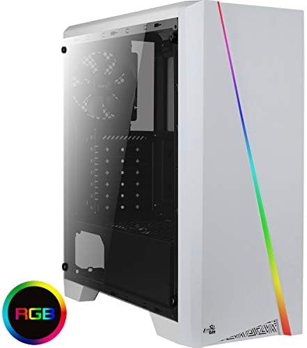 Aerocool Cylon Mid-Tower RGB PC Gaming Case, ATX, Full Tempered Glass ...