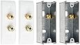 2 X Slimline 2 Post Surround Sound Speaker Wall Plate: Amazon.co.uk ...