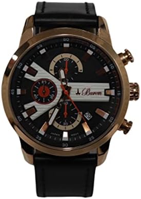 Buren Leather watch BU83010M stainless steel Back With Gold frame and ...