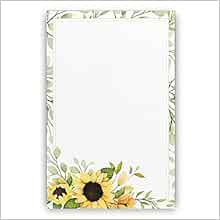 Sunflower Notepad, 100 Sheets (4x6 in. - Unlined): 0850038205386 ...