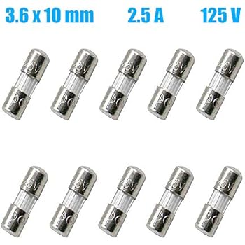 5 Qty. 5x20mm 2.5A Slow-Blow Ceramic Fuse T2.5a 250v - Automotive Fuses - Amazon.com