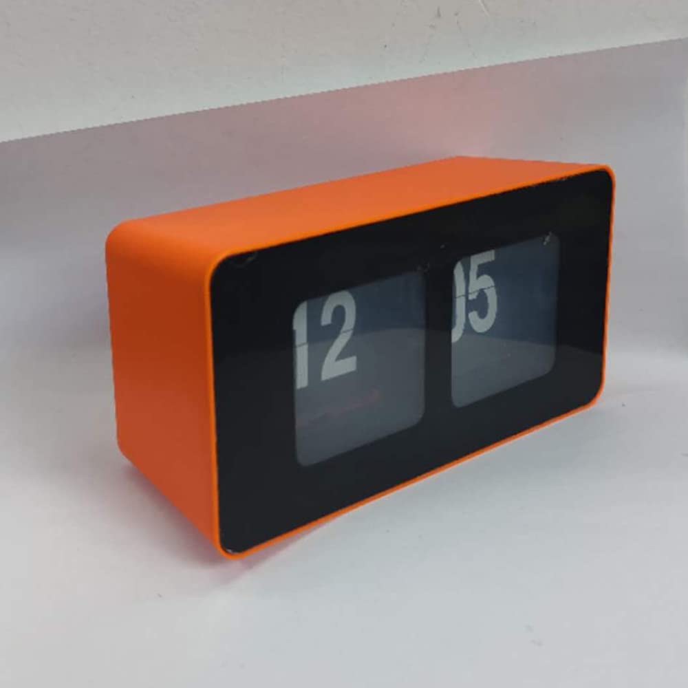 BHning Square Flip Clock,Silent Auto Turn Page Desktop Clocks. Orange ...