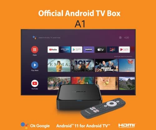 HUMAX Android TV Box A1, Android 11.0, 4K Ultra HD Resolution with 8GB Flash 2GB RAM, Dolby ...