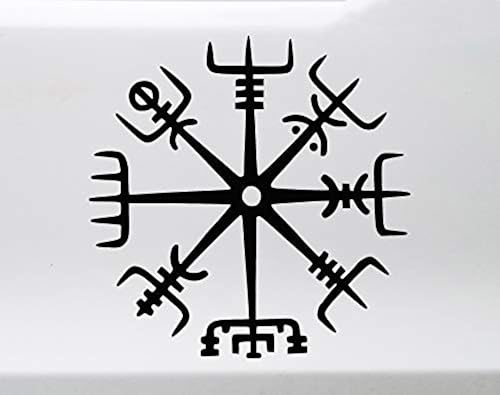 Minglewood Trading Red - Viking Compass Vinyl Decal V3 - Norse Vegvisir ...