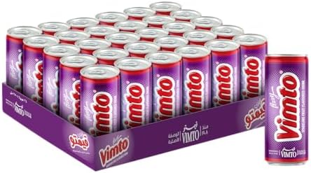 Vimto Fizzy Sparkling Fruit Flavoured Drink 250ml Can x Pack of 30 ...