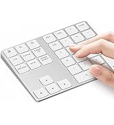 Amazon.com: Bluetooth Number Pad, Lekvey Aluminum Rechargeable Wireless ...