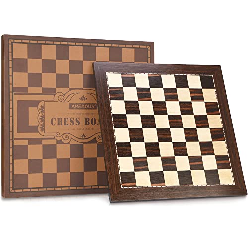 AMEROUS 19 Inches Professional Wooden Tournament Chess Board with 2.0 ...