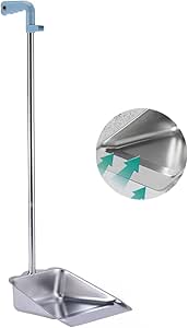 Amazon.com: YONILL Dust Pans with Long Handle - Metal Upright Dustpan Heavy Duty, 35" Long ...