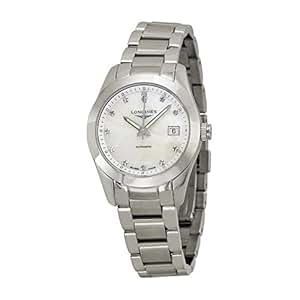 Amazon.com: Longines Conquest Classic Automatic Mother of Pearl Dial ...