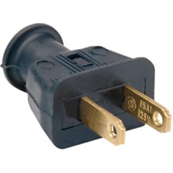 Leviton 101-WP 2 Wire Plug, Light Duty, Polarized (White), Plugs ...