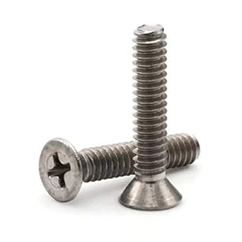 M6-1.00 Stainless Steel Metric Phillips Flat Head Machine Screws M6-1. ...