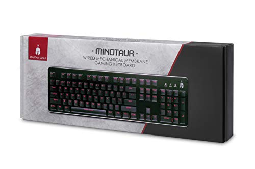 Spartan Gear Minotaur Wired Mechanical Membrane Gaming Keyboard