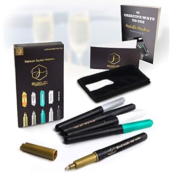 Amazon.com | The Original Wine Glass Markers - (Set of 5 Wine Markers ...