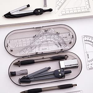 Rocutus Math Geometry Kit Set,Drawing Compass Protractor and Compass ...