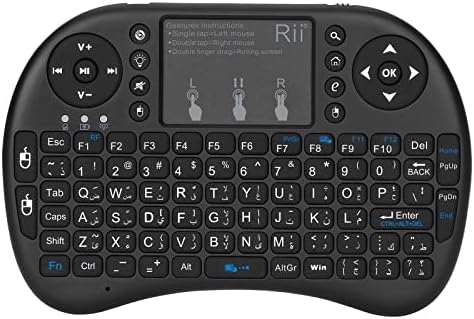 Wireless Keyboard,[Arabic layout]Rii i8+ Mini Keyboard with Touchpad ...