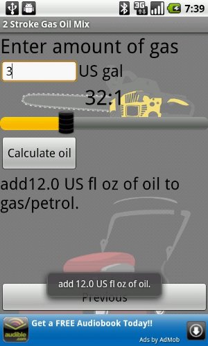 Amazon.com: 2 Stroke Gas Oil Mix Calculator: Appstore for Android