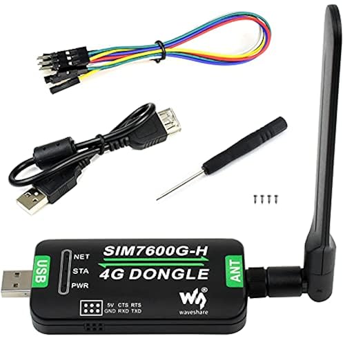SIM7600G-H 4G DONGLE with Antenna, Industrial Grade 4G USB/UART ...