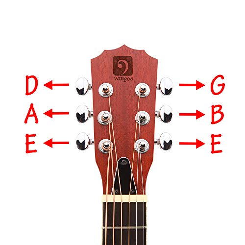 Vangoa 6 String Banjo Guitar Mini, 26 Inch Sapele Travel Banjo Guitar ...