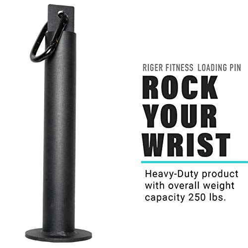 RIGERS Weight Loading Pin & Heavy-Duty Carabiner - Fit 2 inch Olympic ...