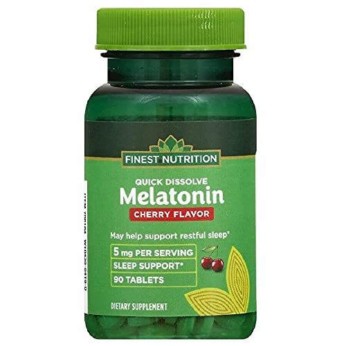 Finest Nutrition Melatonin 5mg, Quick Dissolve Sublingual Tablets ...