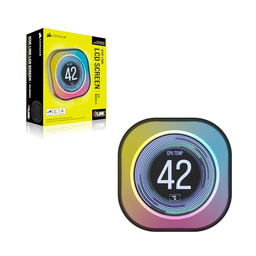 CORSAIR ICUE Link AIO LCD Screen Module - 2.1” IPS LCD Screen - 24 ...