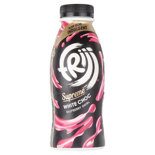 Frijj Supreme White Chocolate and Raspberry Swirl Milkshake 375 ml ...