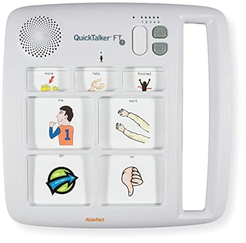 AbleNet QuickTalker 7 - Portable Multi-Message Speech Device with ...
