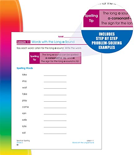 Spectrum 2nd Grade Spelling Workbook State Standards Focused Spelling 