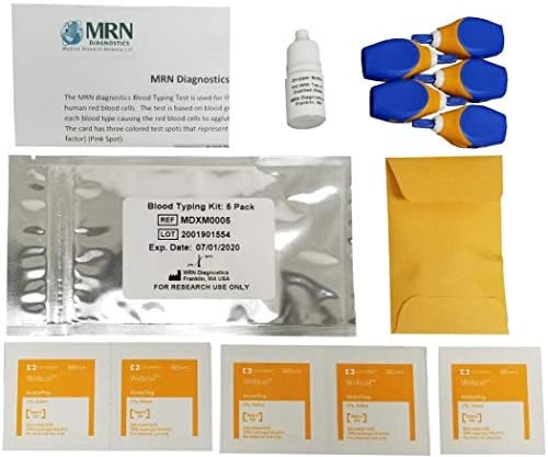 Blood Type Kit: 5 Pack Complete Blood Typing Kit | Pricepulse