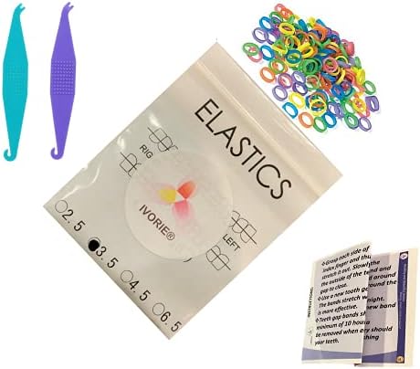 IVORIE Dental Ortho Elastic Rubber Bands Mixed Colors 100 Pack Teeth ...
