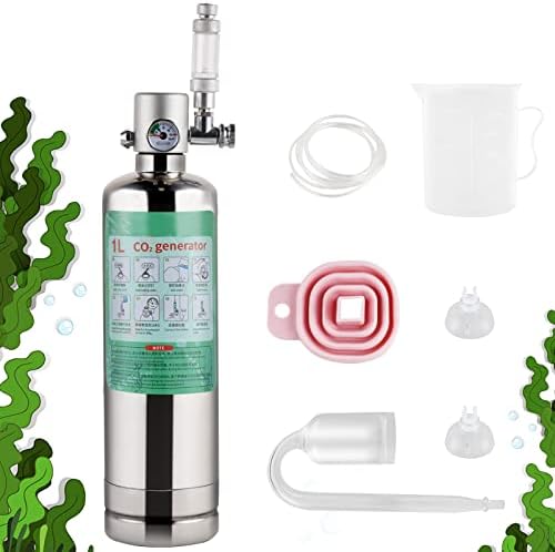 1L CO2 Generator System Carbon Dioxide Kit with Diffuser Needle Valve ...