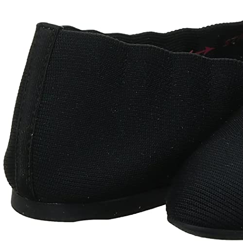 Skechers Womens Cleo Bewitch Fabric Closed Toe Slide Flats Black Size 8 ...