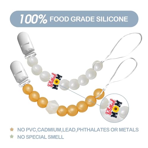 ISEAINNO 2PC Silicone Pacifier Clips for Boys, Paci Clips for Boys ...