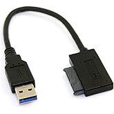 Amazon.com: cablecc USB 3.0 to 7+6 13pin Slimline Sata Adapter Cable ...
