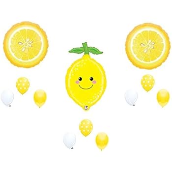 Amazon.com: SMILEY LEMONADE Summer Birthday Party Balloons Decoration ...