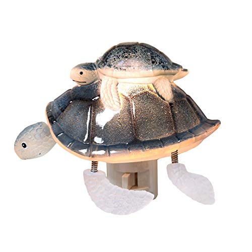 Midwest-CBK Sea Turtle Mom with Baby Night Light, Swivel Plug