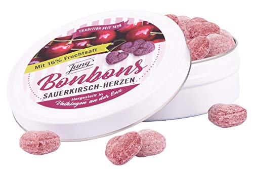 Bonbondose Sauerkirsch-Herzen, leckere Bonbons mit Herz-Form und ...