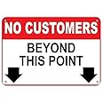 Amazon.com: Lilyanaen New Metal Sign Aluminum Sign No customers Beyond ...