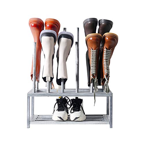 WELLAND 2-Tier Boot Storage Rack for Tall Boots and Shoes, 21.5"(L)x 9. ...