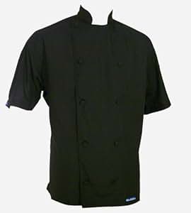 Amazon.com: LOT of 2 6X Black Chef Jacket Short Sleeve Super ...